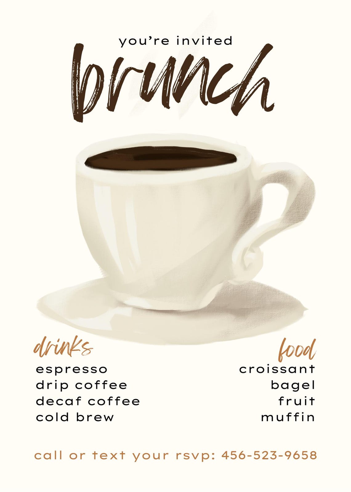Brunch Invitation | Customizable Template | You're Invited to Brunch ...