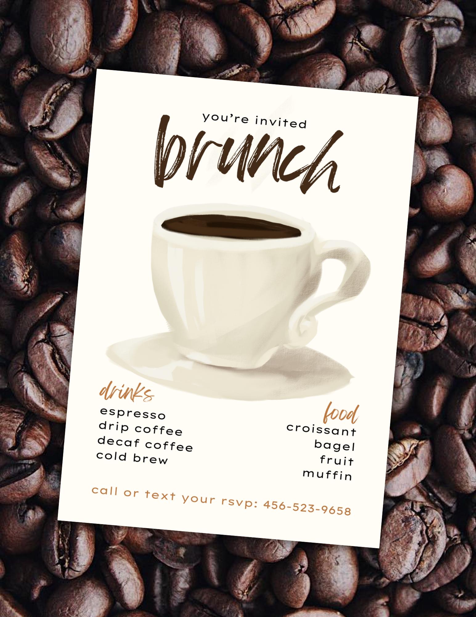 Brunch Invitation | Customizable Template | You're Invited to Brunch ...