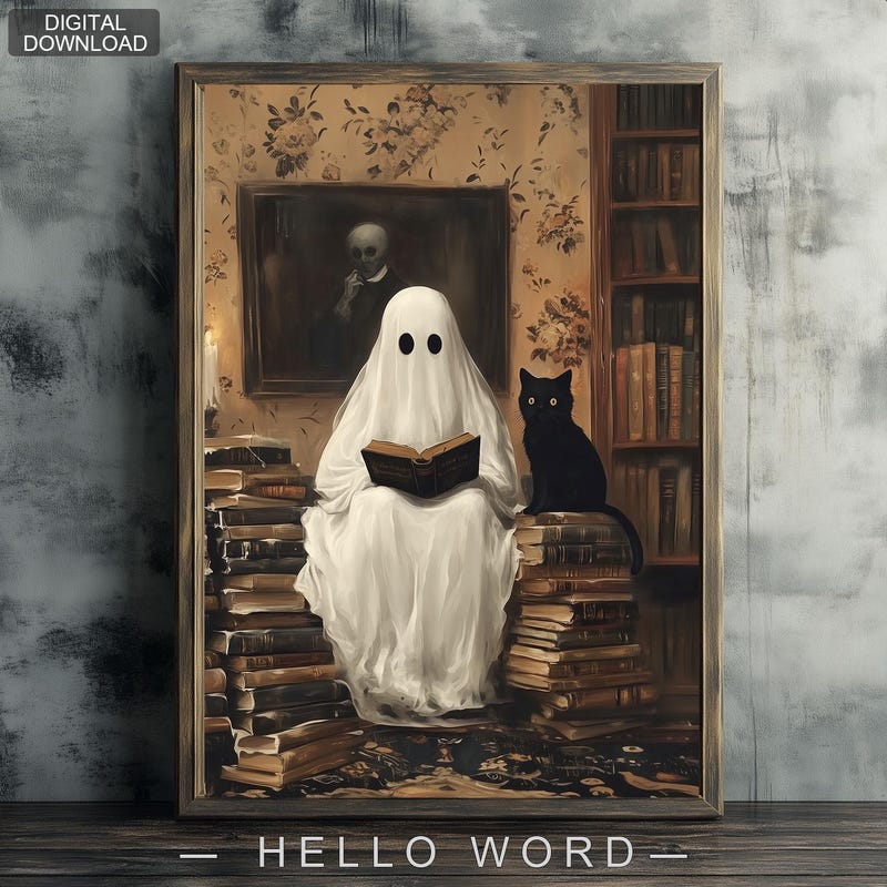 Ghost in Library - Etsy