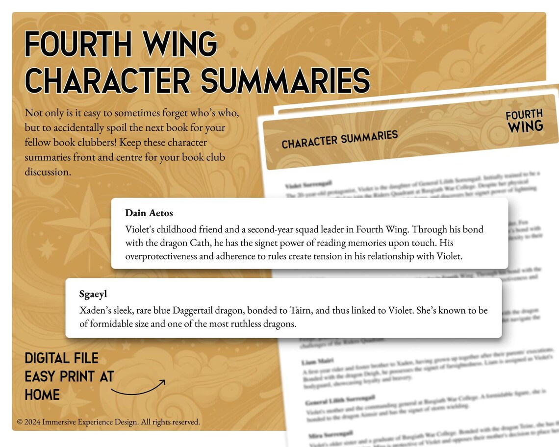 Ultimate Fourth Wing Book Club Kit | Guide With Discussion Questions ...
