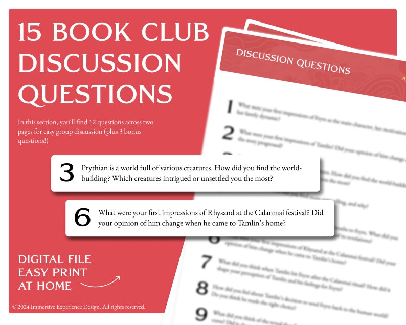 Ultimate ACOTAR Book Club Kit | A Court of Thorns and Roses Discussion ...