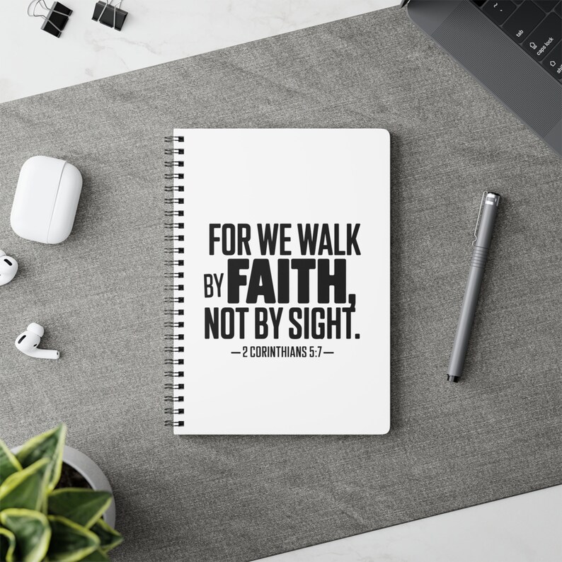 Christian Journal, Walk by Faith Notebook, A5 Inspirational Diary ...