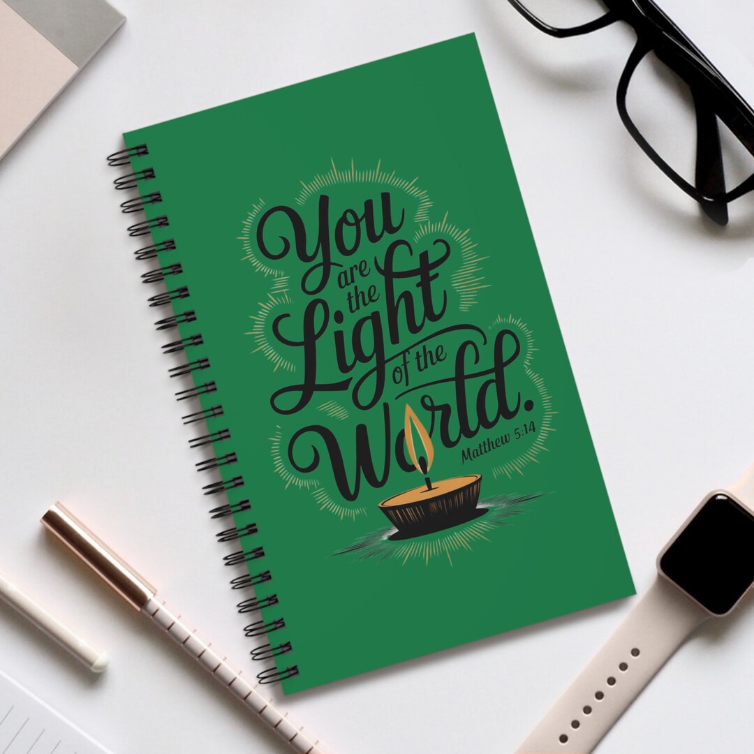 Light of the World Journal, Christian Notebook, Religious Diary ...