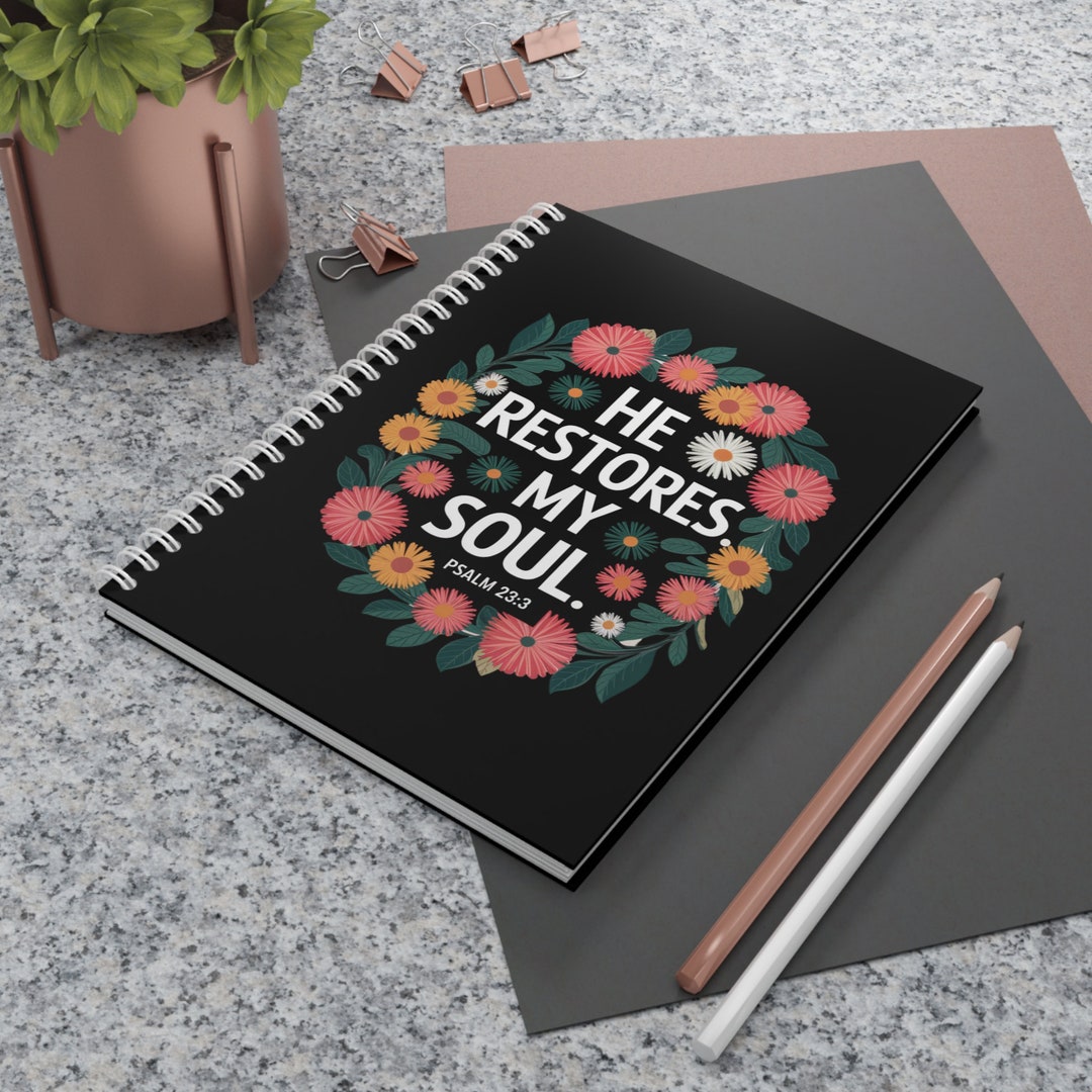 Religious Spiral Notebook, Christian Journal, Bible Verse Notebook ...