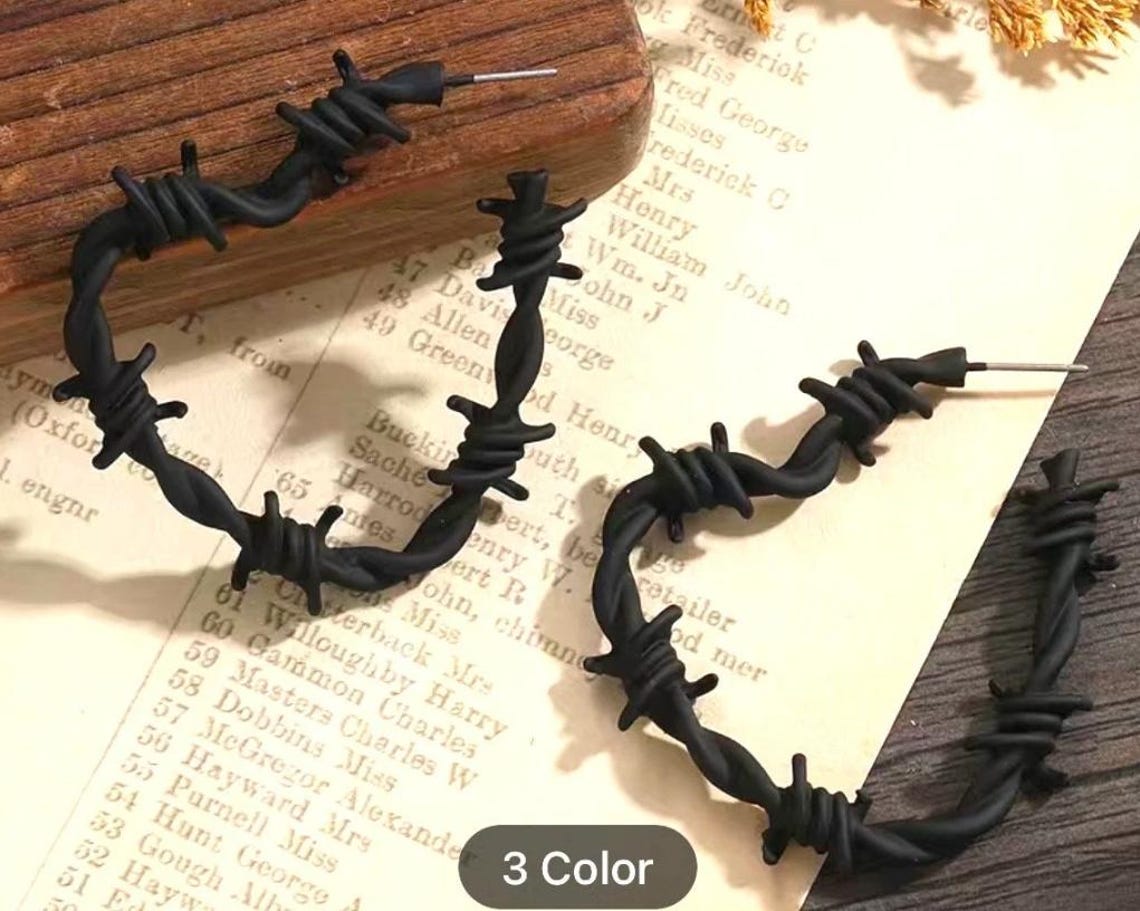 Barb Wire Karol Earrings - Etsy