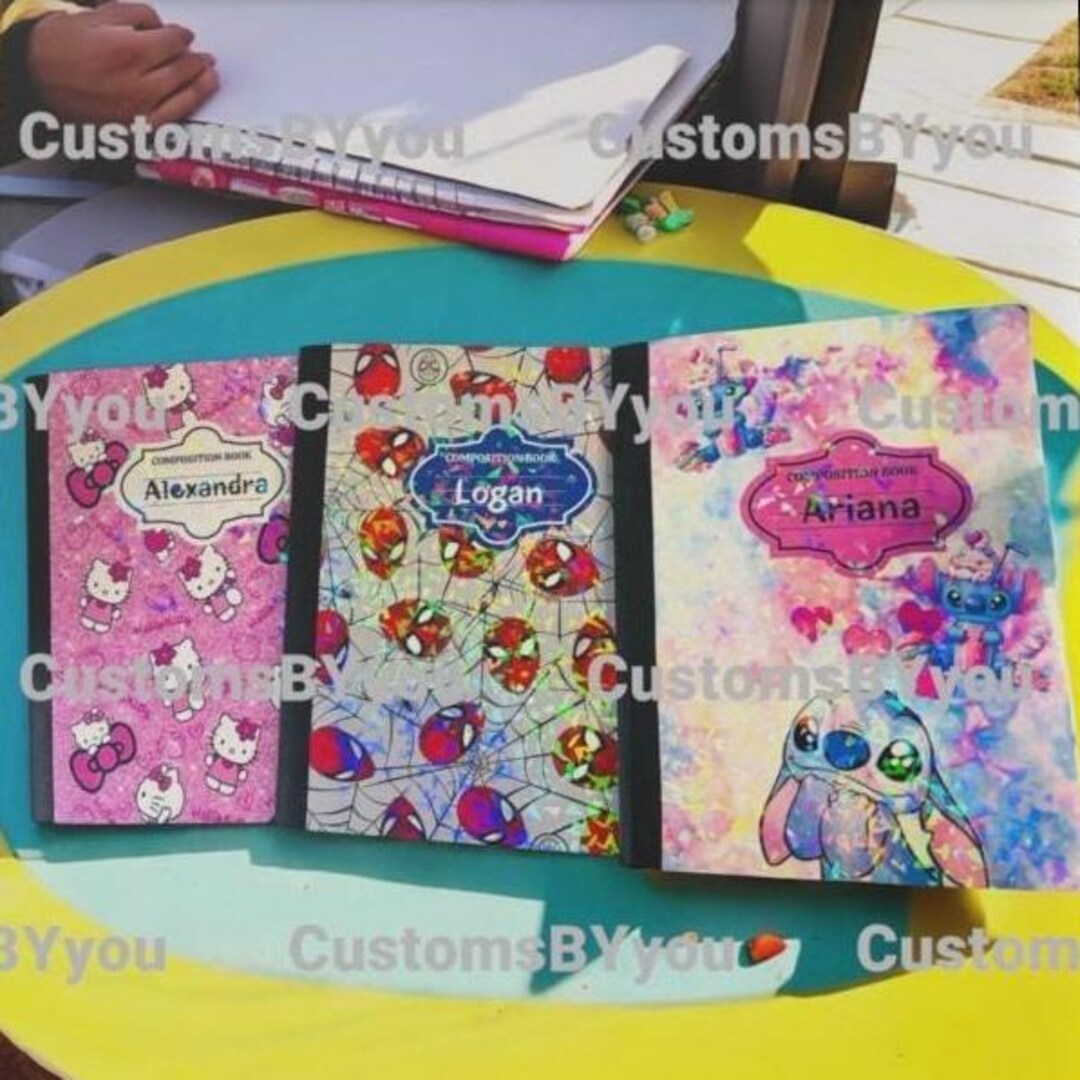 Custom Composition Notebooks 100pg, Notebook Kits , Personalized ...