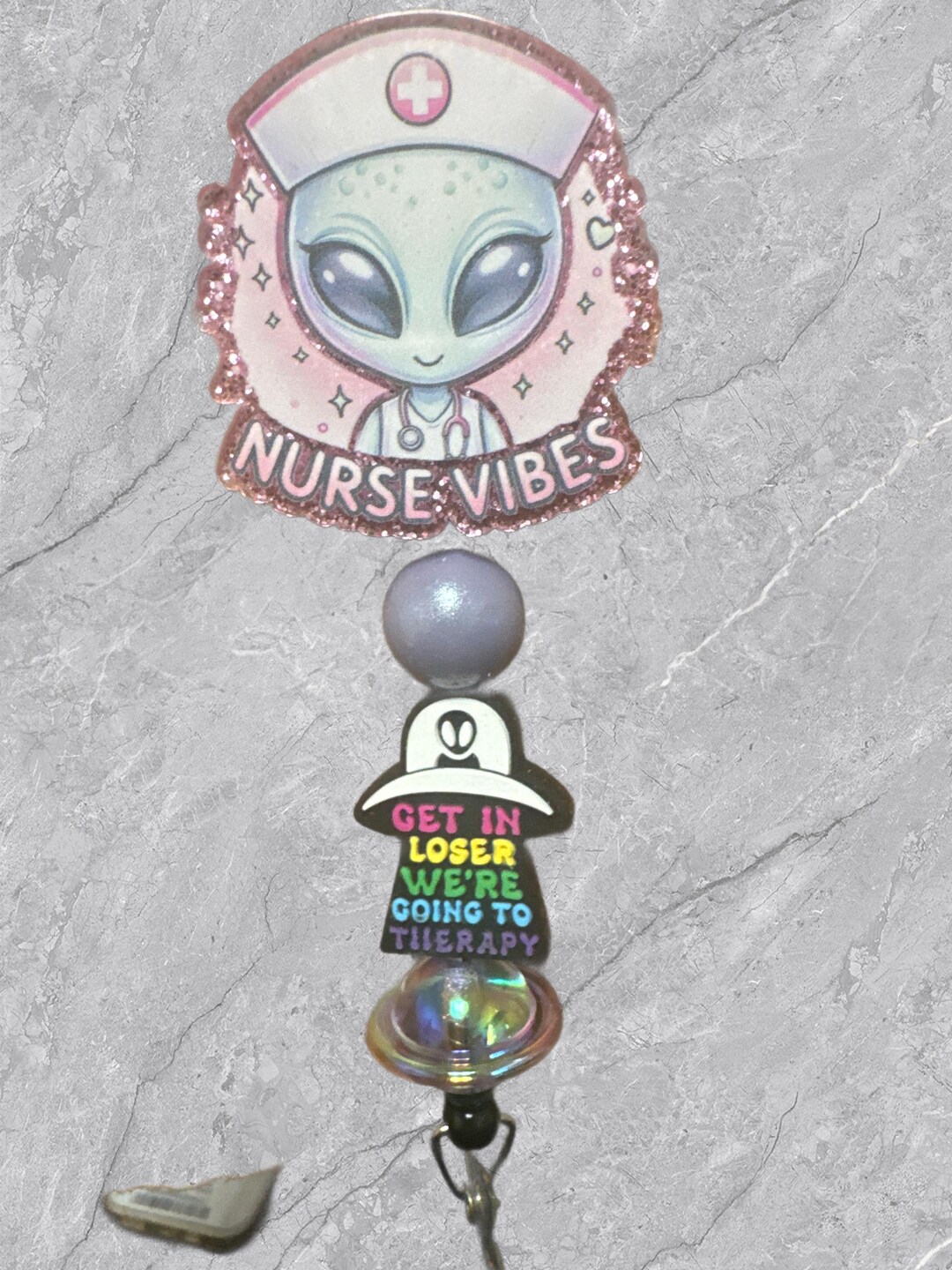 Nursing Vibes, RN, Alien, We Need Therapy, Get In, Badge Reel, Acrylic ...