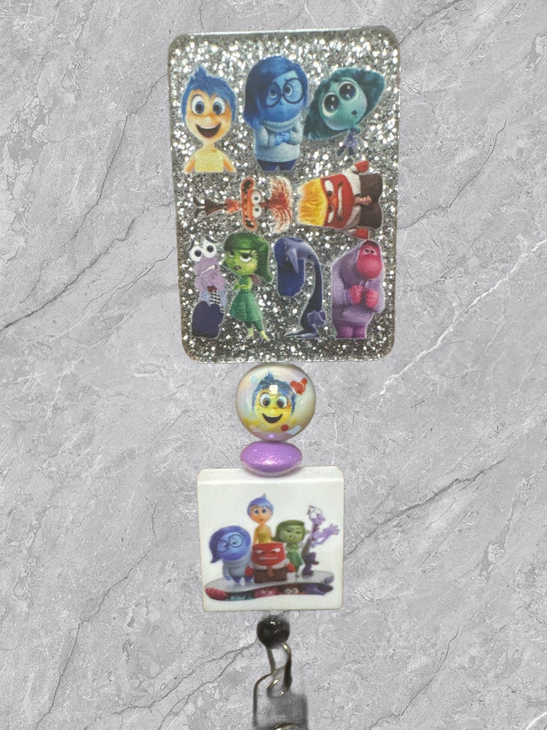 Inside Out, Disney, Pixar, Movie Badge Reel, Acrylic, Belt Clip, Badge ...