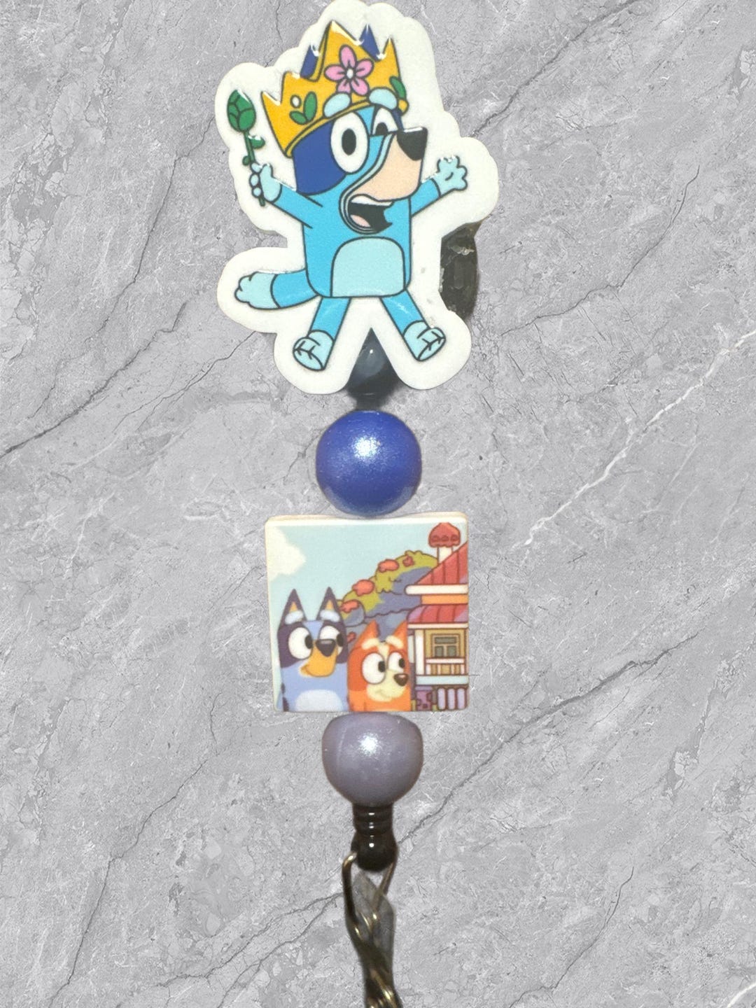 Bluey,disney, Badge Reel, Acrylic, Belt Clip, Badge Holder, Badge ID - Etsy