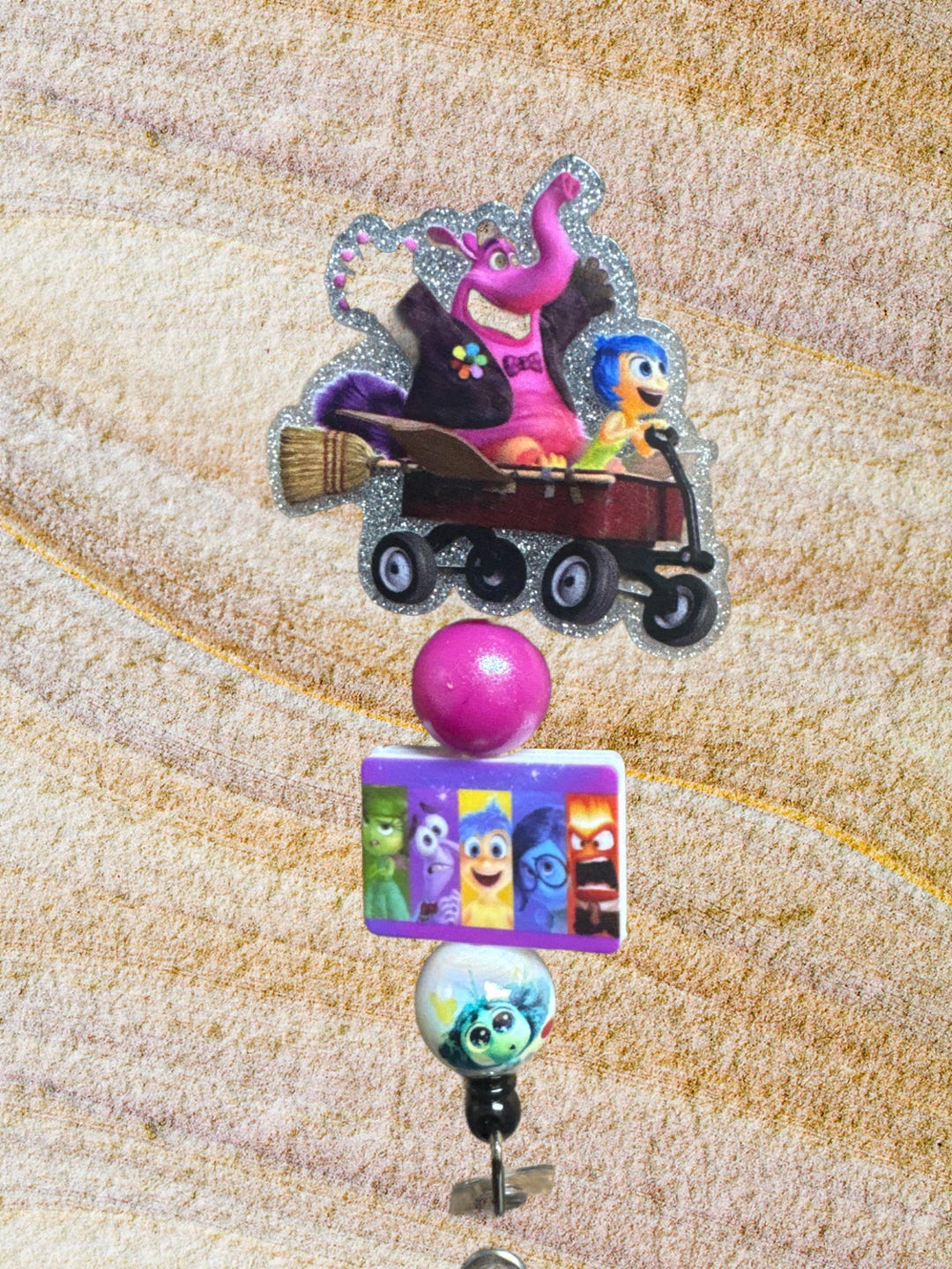 Disney Badge Reel, Pixar, Inside Out, Movie, Acrylic, Glitter ...