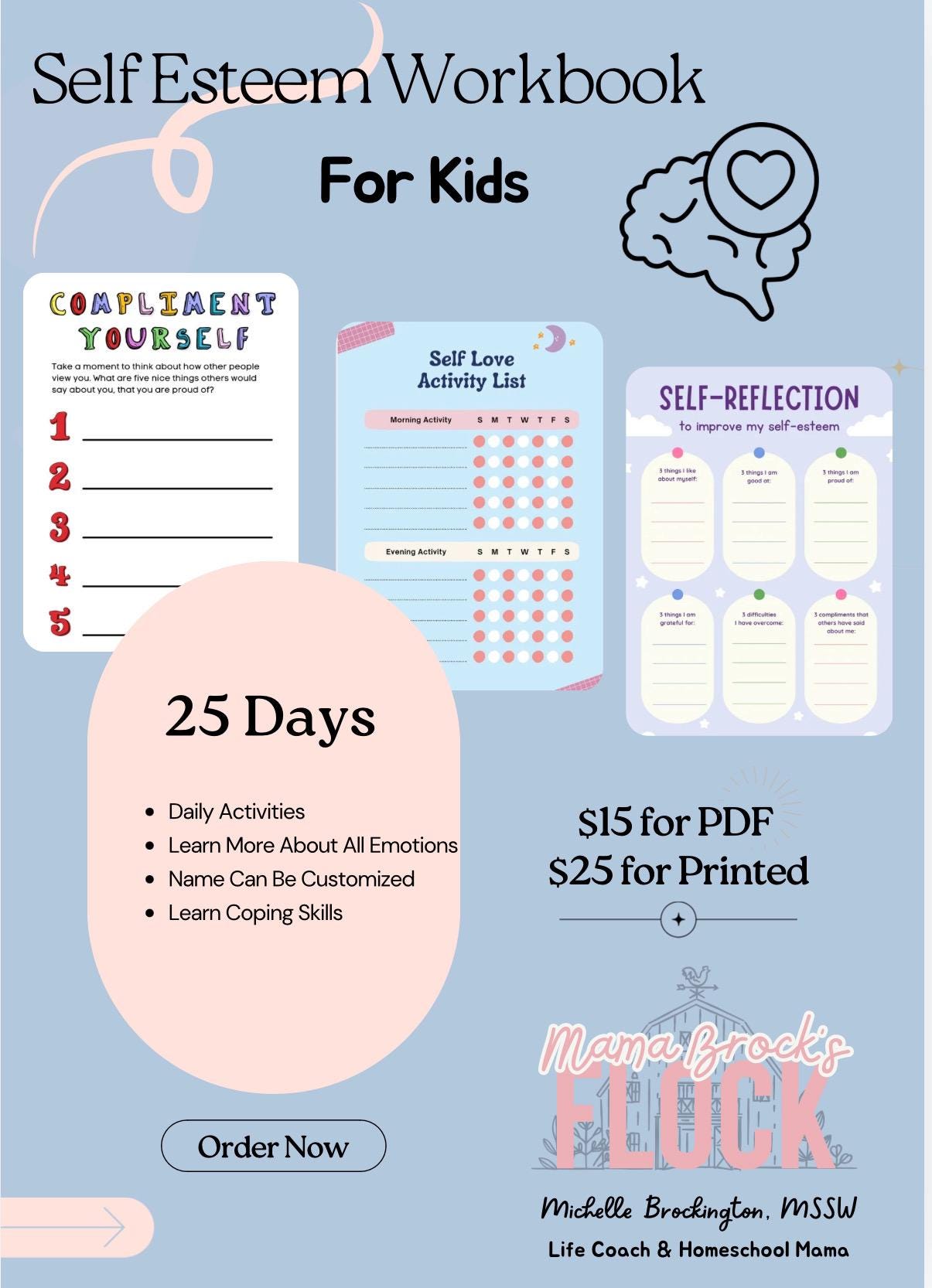 Kids Self Esteem Workbook. 25-30 Pages. - Etsy