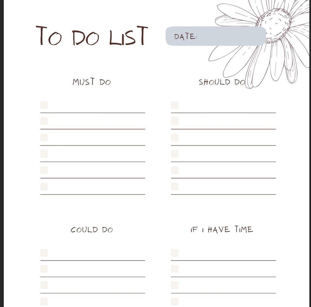 Cute Prioritization to Do List Planner Printable.png - Etsy