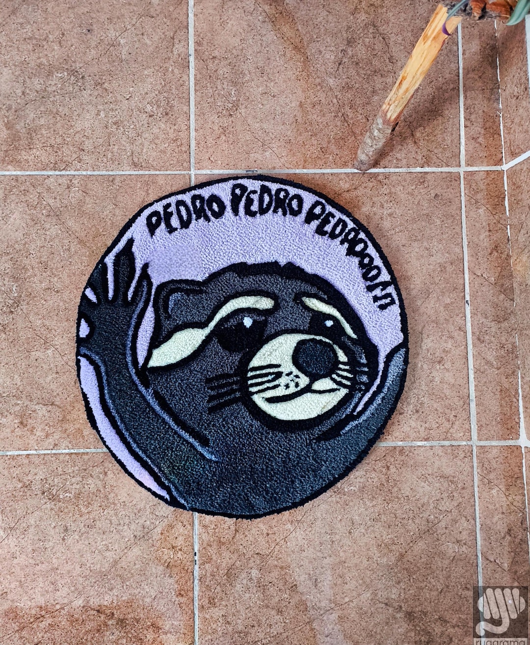 Raccoon Pedro Tufted Rug, Tufted Custom Rug, Decorative Rug, Gift Idea ...