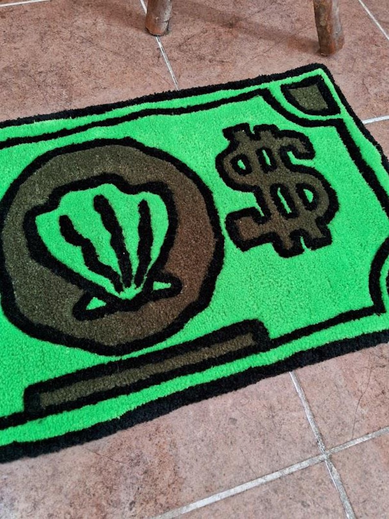 Mr Krabs Dolar Tufted Rug, Bikini Bottom Dolar, First Dolar, Tufted ...
