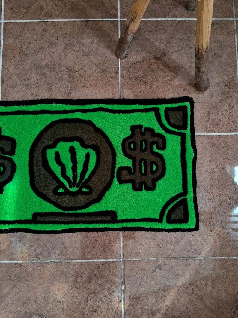 Mr Krabs Dolar Tufted Rug, Bikini Bottom Dolar, First Dolar, Tufted ...