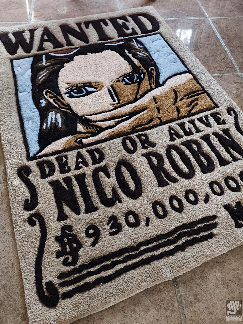 Pirates/ Robin Wanted Tufted Rug - Etsy