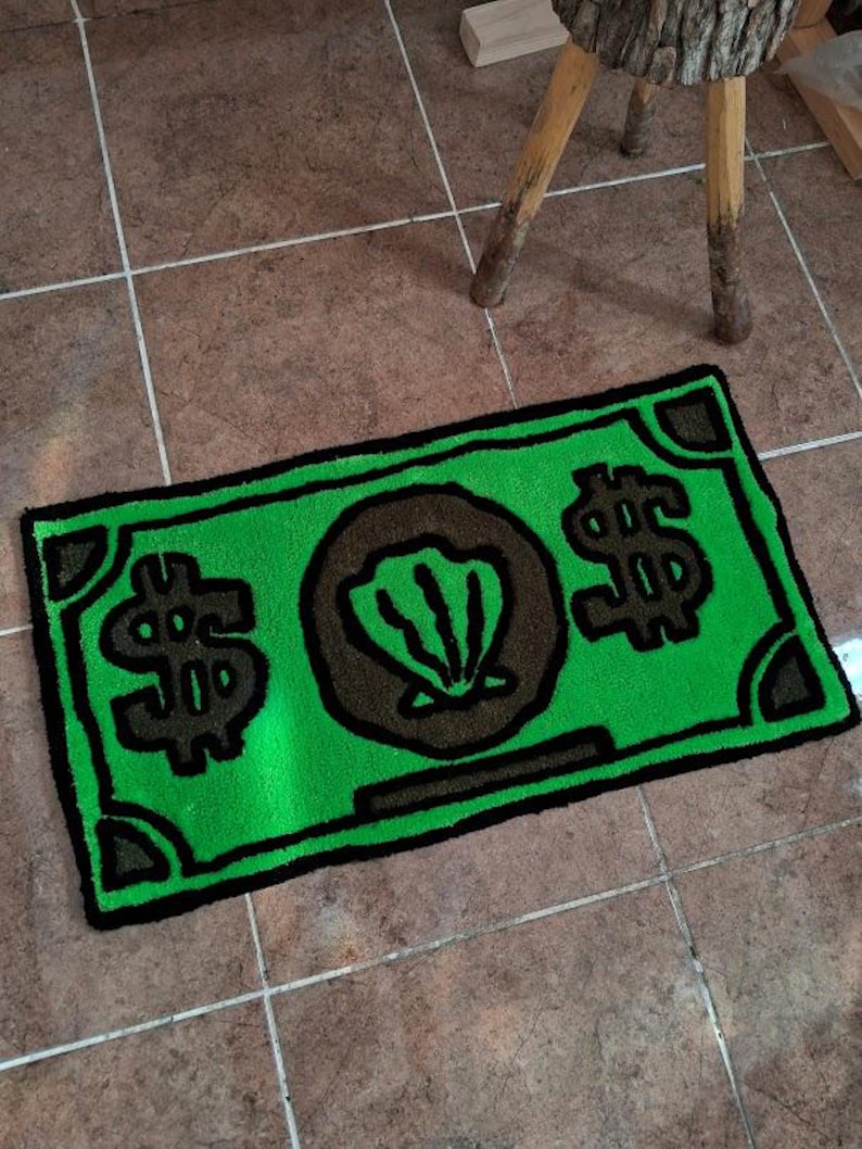 Mr Krabs Dolar Tufted Rug, Bikini Bottom Dolar, First Dolar, Tufted ...