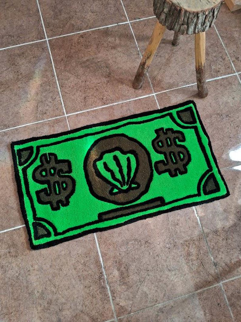 Mr Krabs Dolar Tufted Rug, Bikini Bottom Dolar, First Dolar, Tufted ...