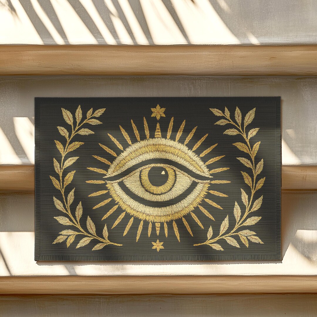 Witchy Evil Eye Doormat for Front Door, Mystic Rug for Dark Academia ...