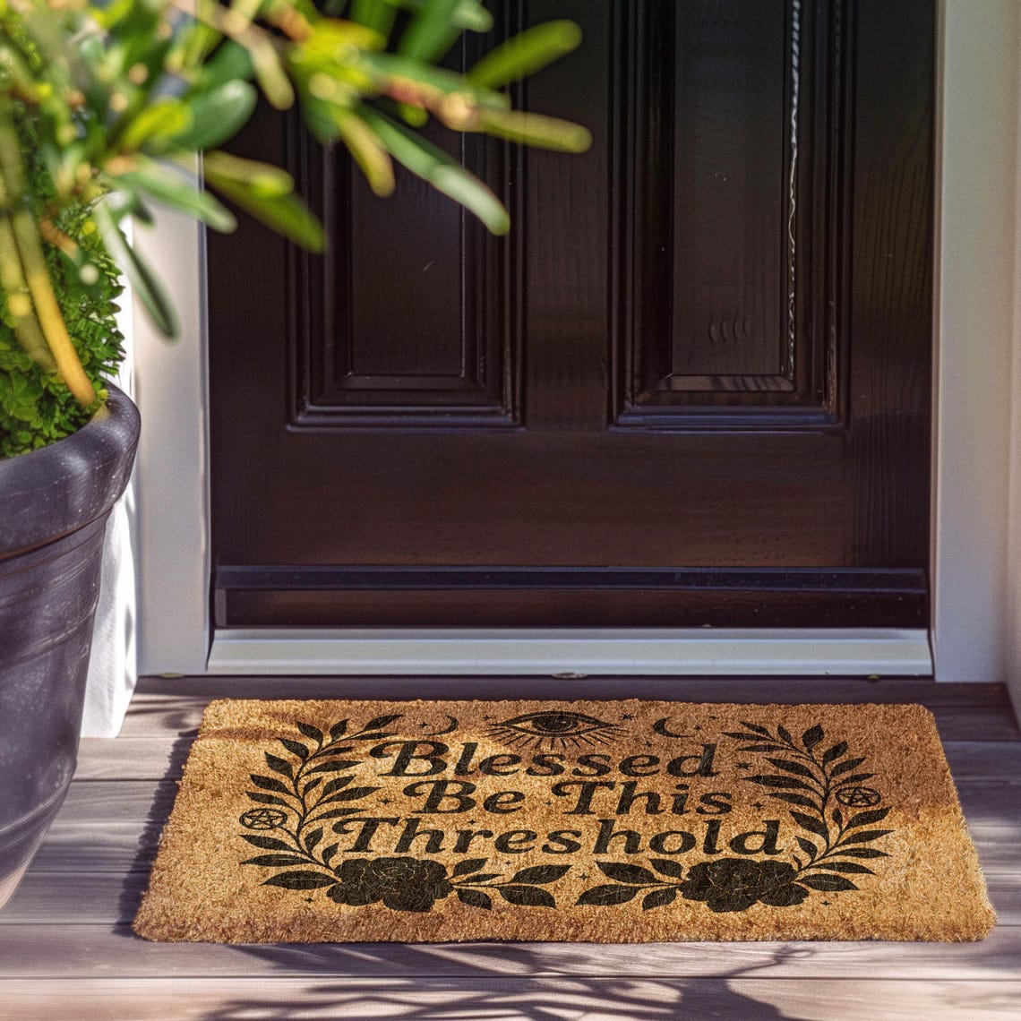 Pagan Outdoor Welcome Mat - Dark Academia Front Porch Entry Decor for ...