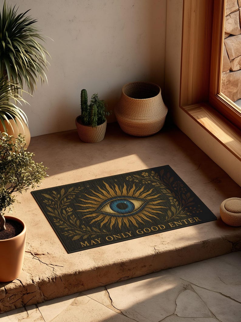 Mystic Evil Eye Doormat, Gothic Home Decor, Protective Garden Rug - Etsy