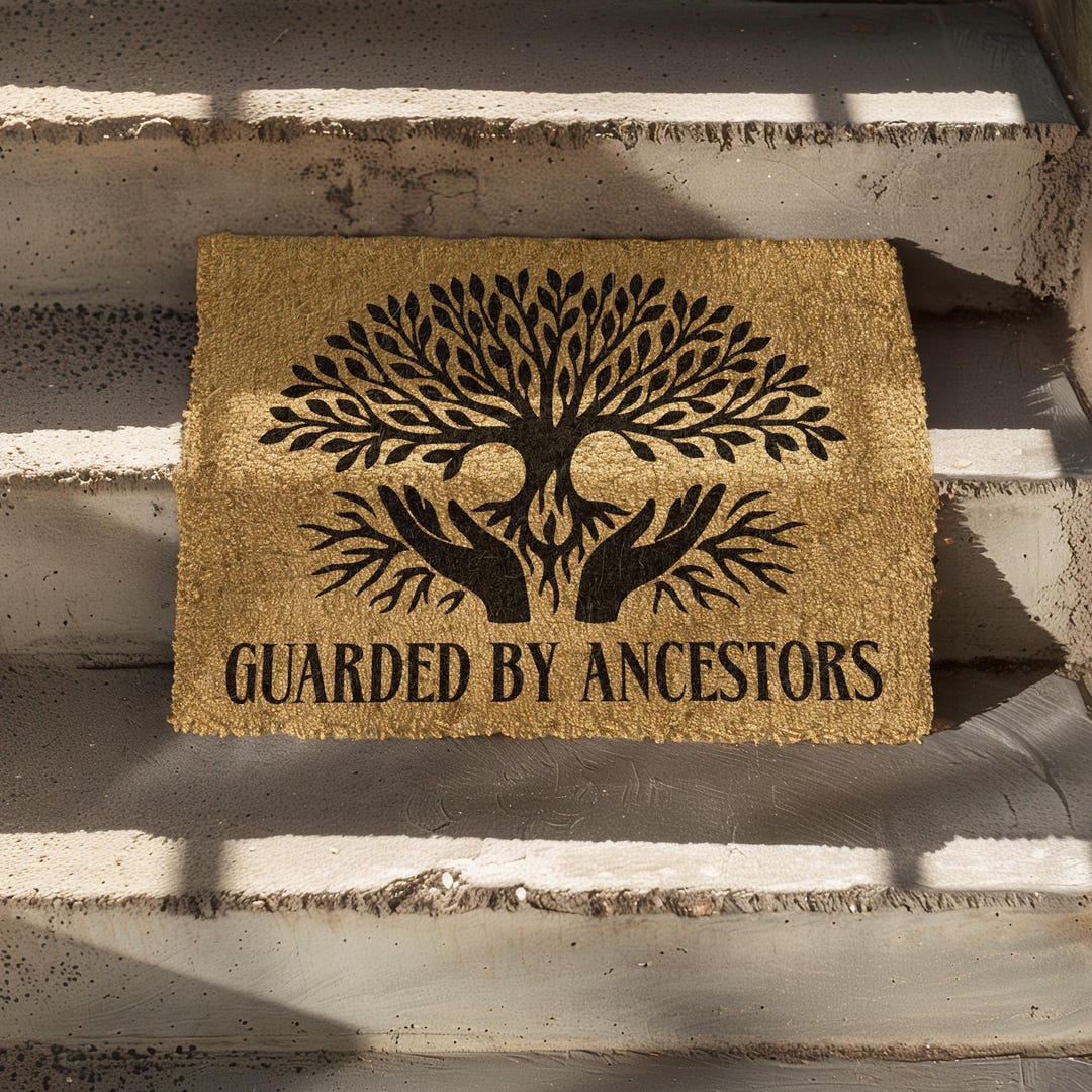 Tree of Life Coir Rug, Spiritual Welcome Mat, Witchy Housewarming Gift ...