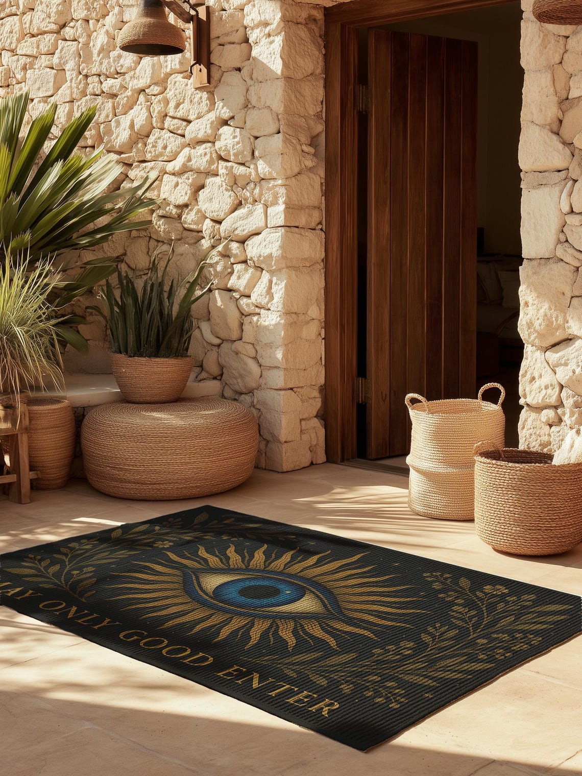 Mystic Evil Eye Doormat, Gothic Home Decor, Protective Garden Rug - Etsy