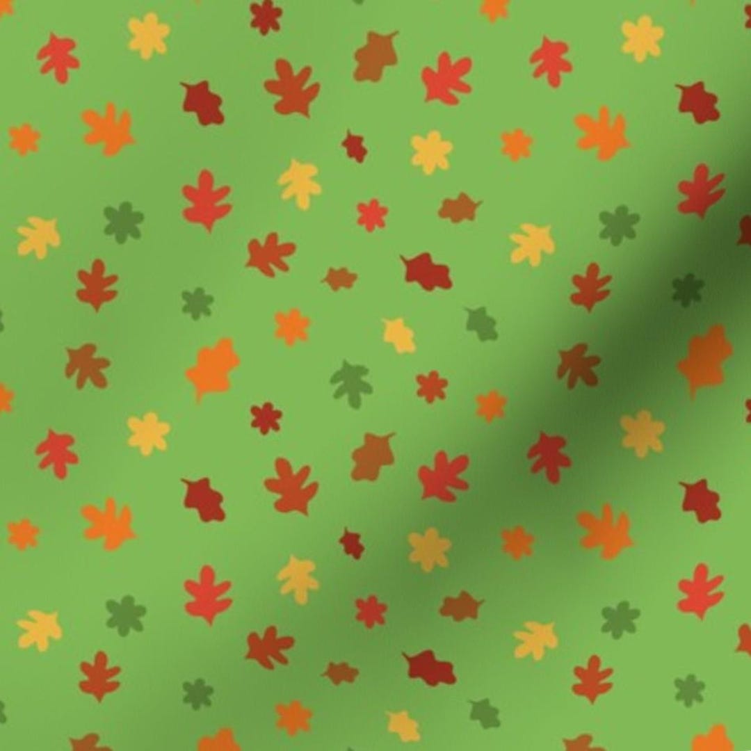 Cute Fall Leaves Fabric by the Yard - Small 1/2" Motif - Thanksgiving ...