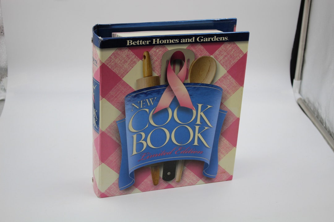 Better Homes & Gardens Cookbook Pink and White Vintage Rare Pink Ribbon ...