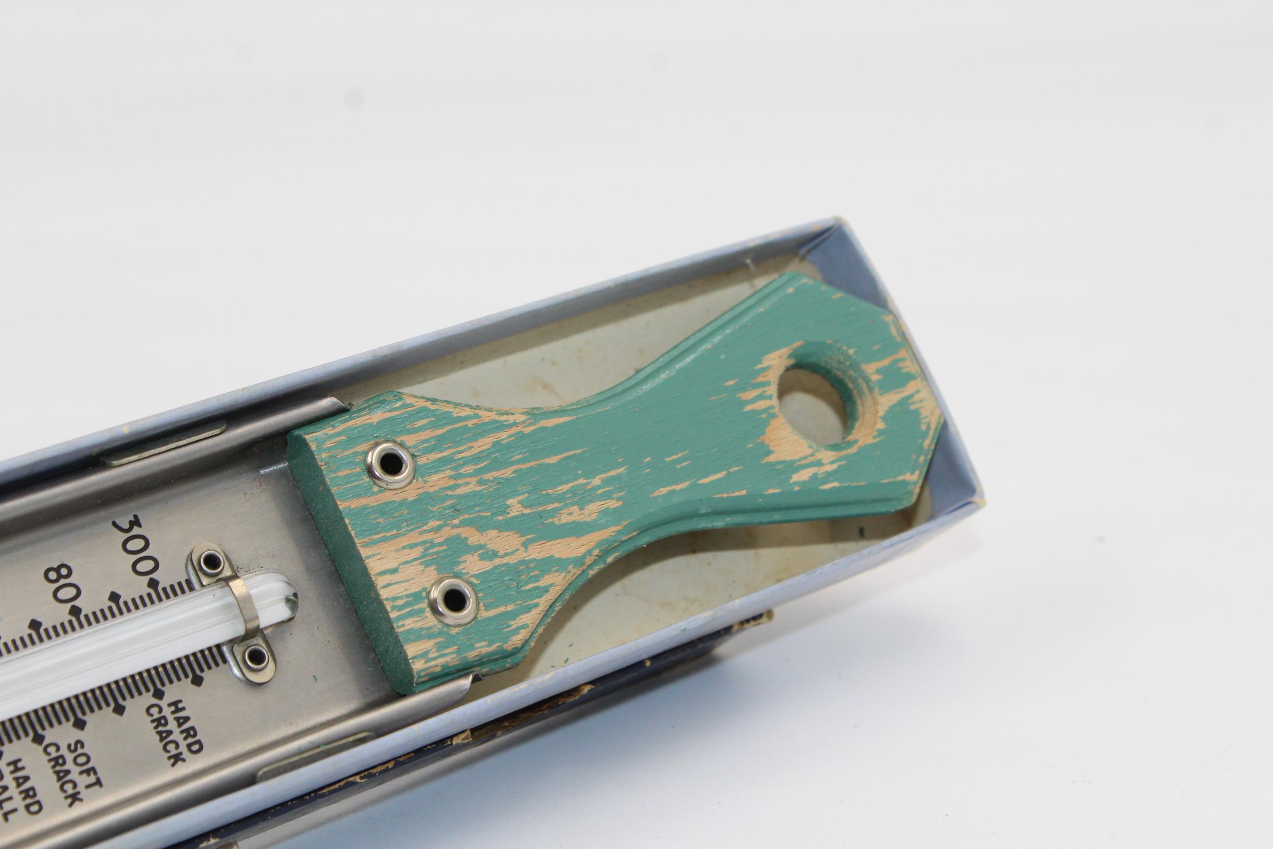 Vintage Taylor Candy Thermometer in Original Box, Teal Wooden Handle - Etsy