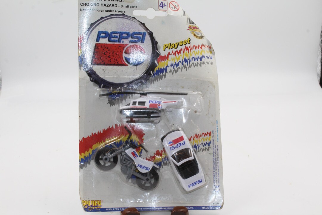 Pepsi Car, Motorcycle, Helicopter Play Set in Original Packaging, Pepsi ...