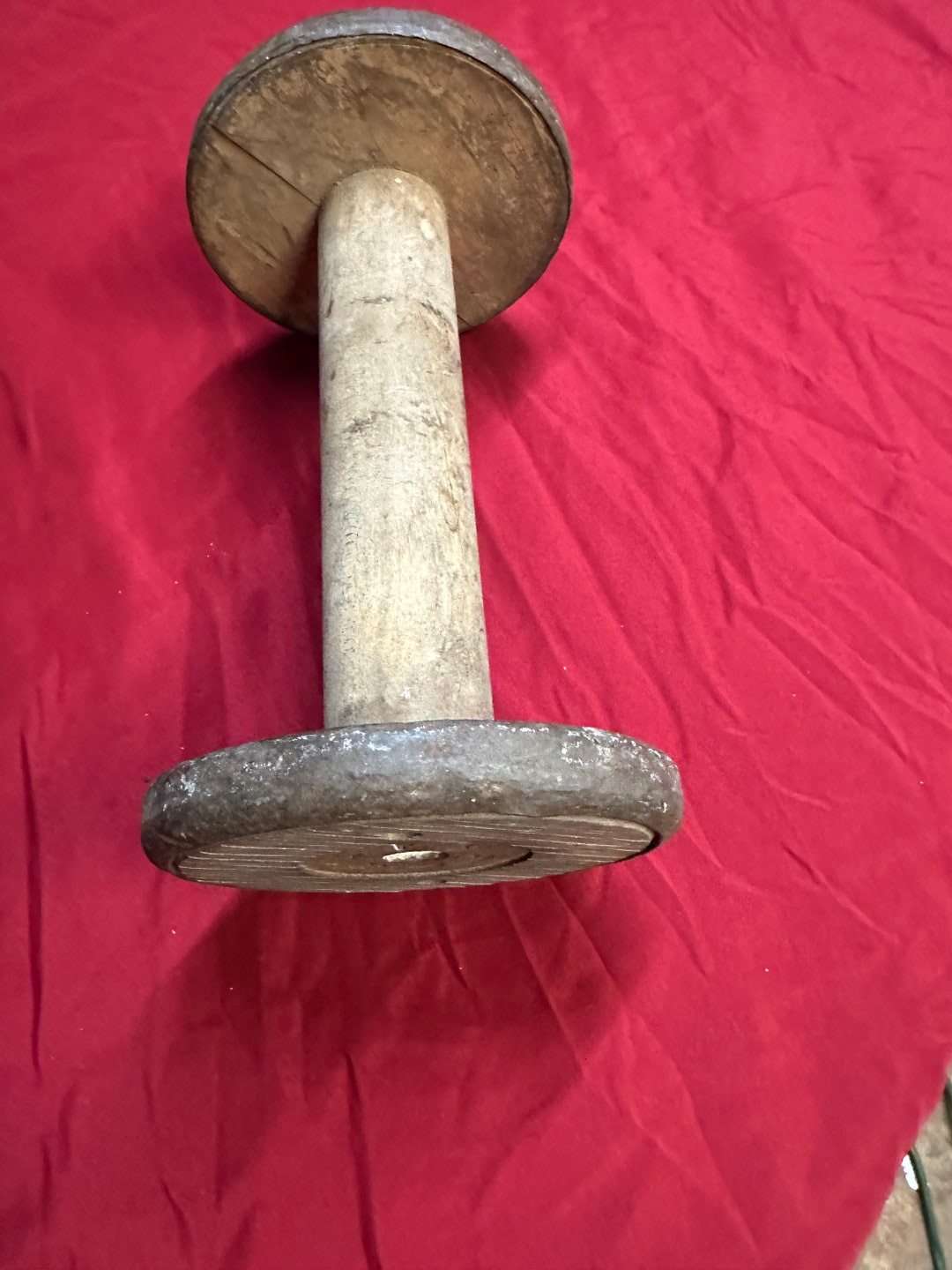 Industrial Textile Spool, Wooden Spinning Bobbins, Vintage Wood Spindle ...