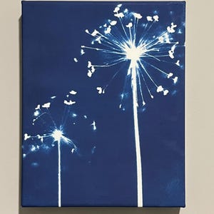 Carnation Cyanotype Floral Art Digital Print - Etsy