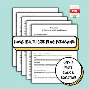 Comprehensive PNEUMONIA Home Health Nursing Care Plans: Customizable ...