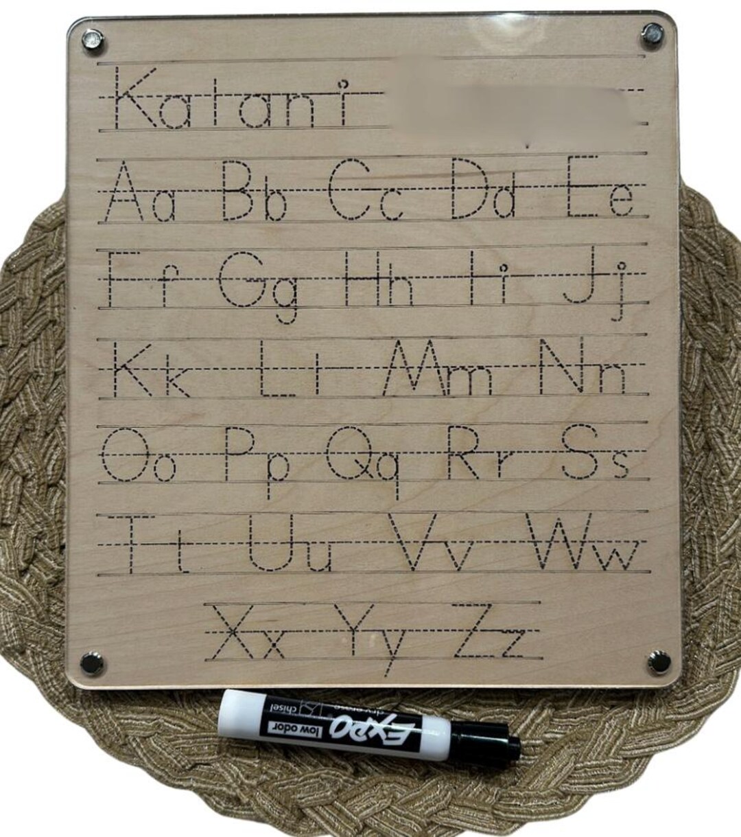 Acrylic & Wood Dry Erase Letter Tracing Board for Kids | Reusable ...