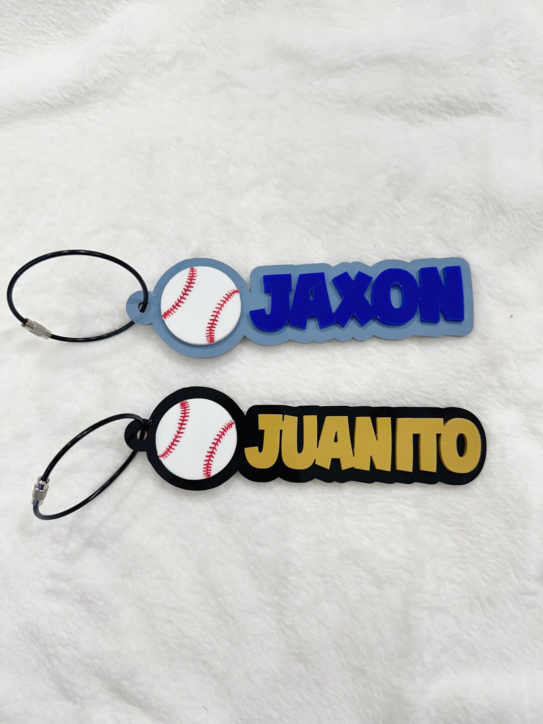 Custom Baseball Name Tag: Personalized Acrylic Keychain - Etsy