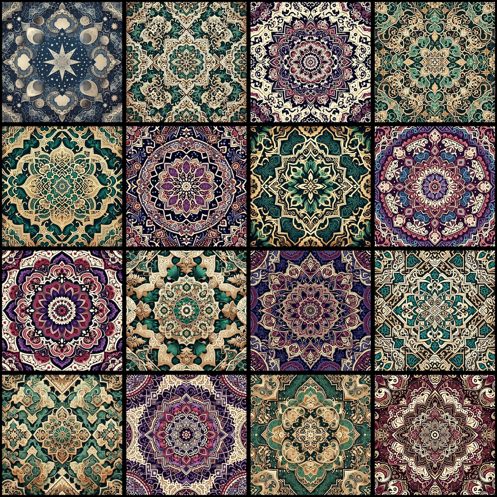 130 Moroccan Seamless Pattern PNG Sublimation Bundle Digital Download ...