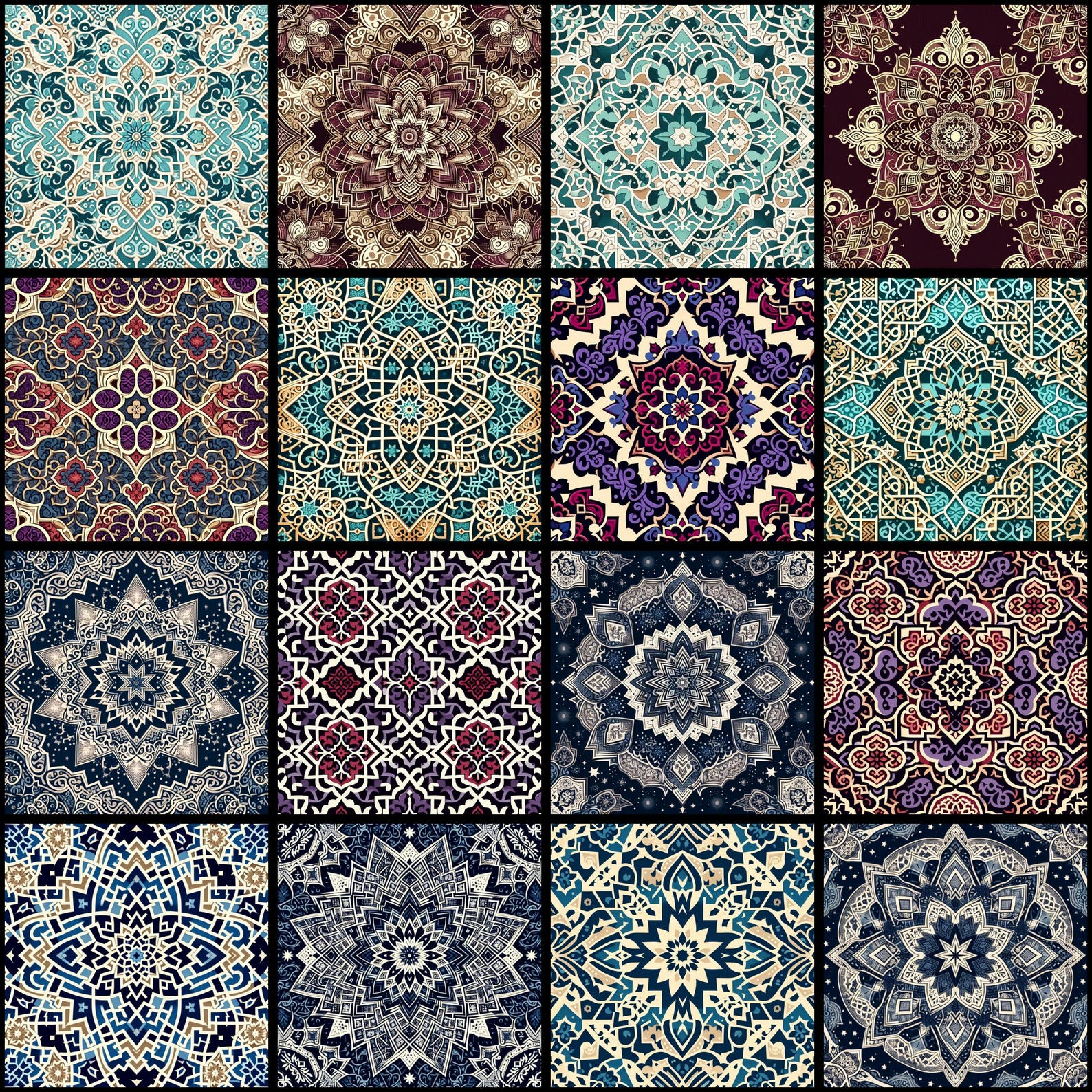 130 Moroccan Seamless Pattern PNG Sublimation Bundle Digital Download ...