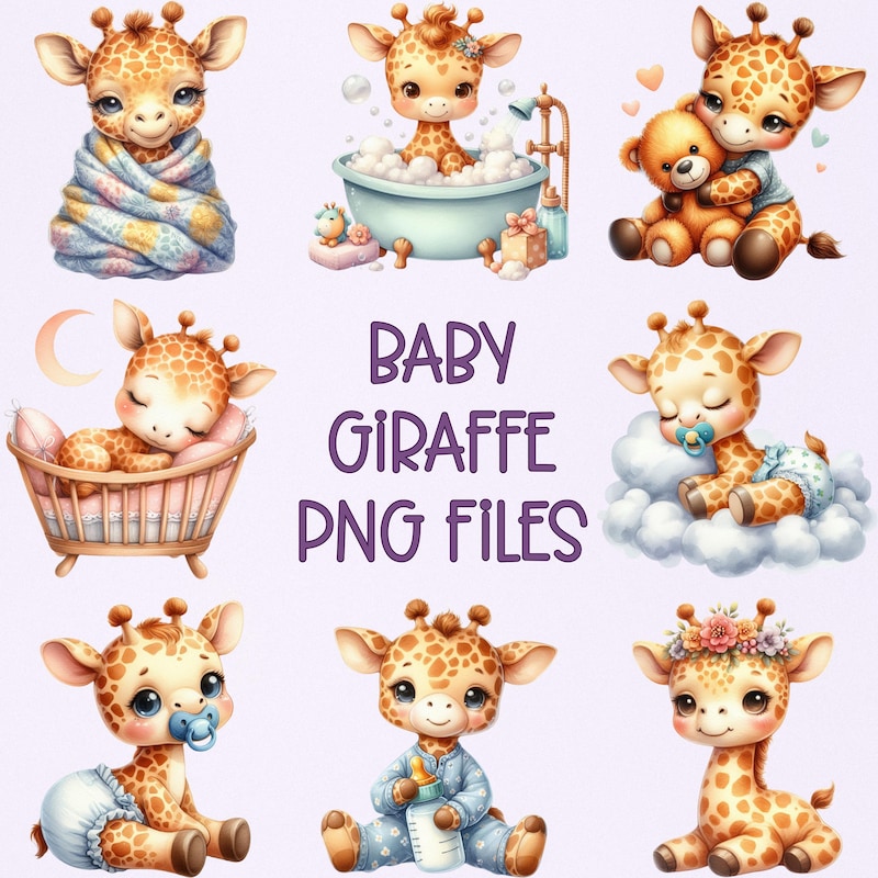 Giraffe Clipart - Etsy