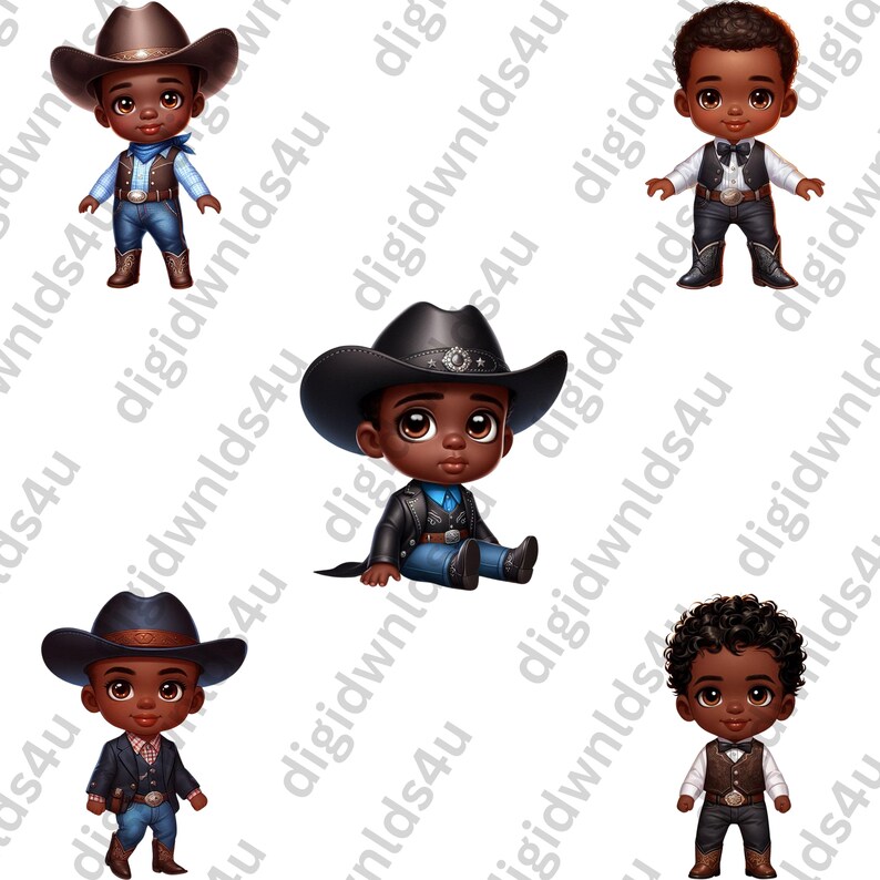 40 Little Cowboys PNG Clipart Sublimation Bundle Digital Download ...