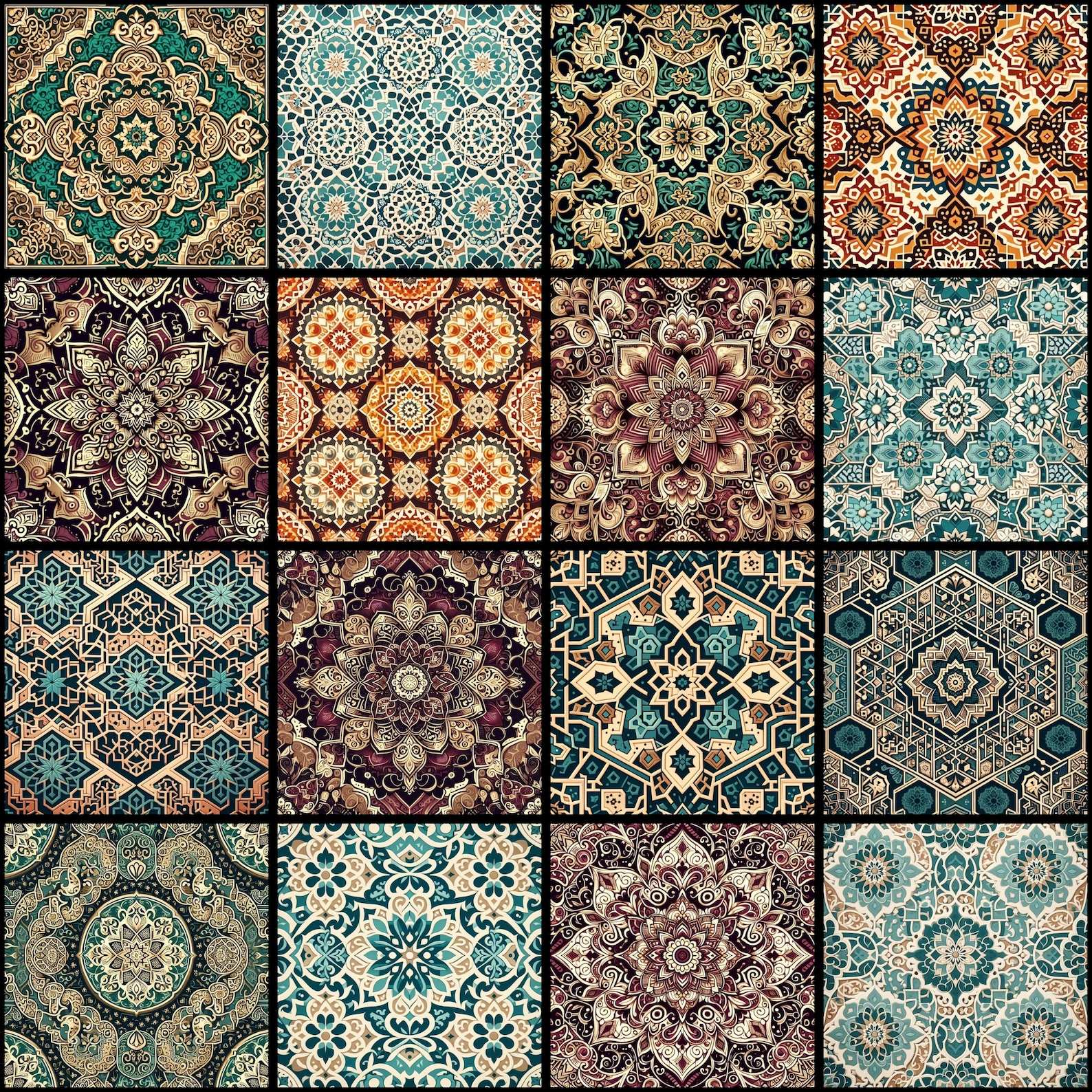 130 Moroccan Seamless Patterns: PNG Sublimation Bundle (digital ...