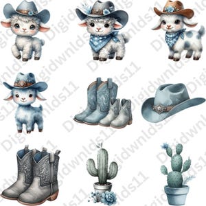 45 Lil Cowboy Clipart PNG/SVG Sublimation Bundle Digital Download ...