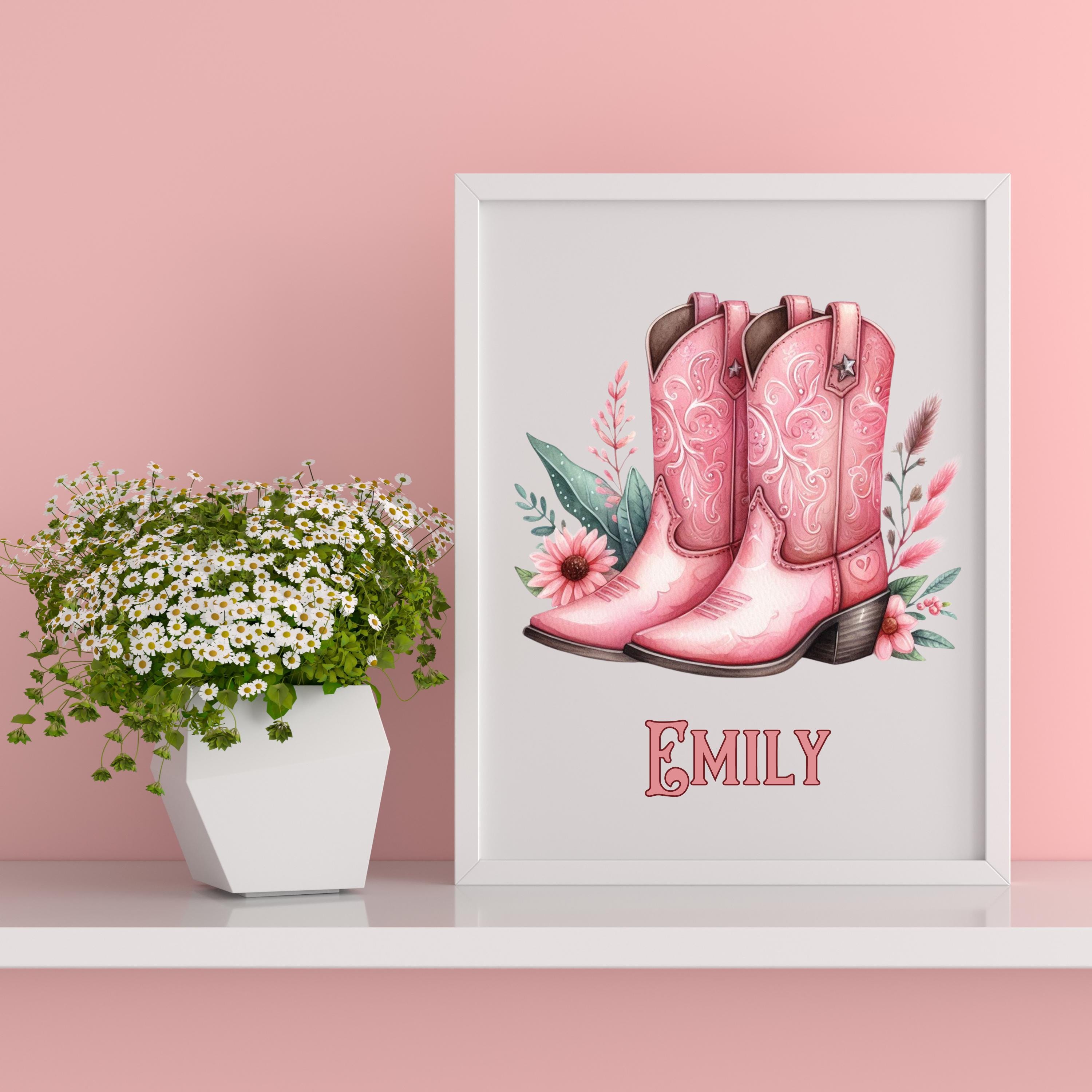 Pink Cowgirl Clipart Bundle: Western Nursery Art (digital Download ...