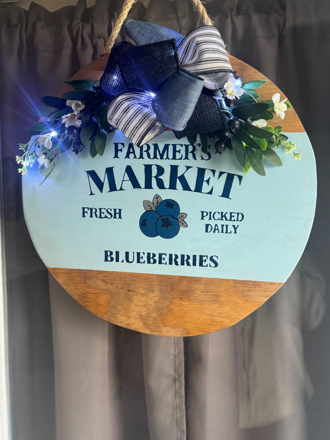Lighted Blueberry Door Sign - Etsy