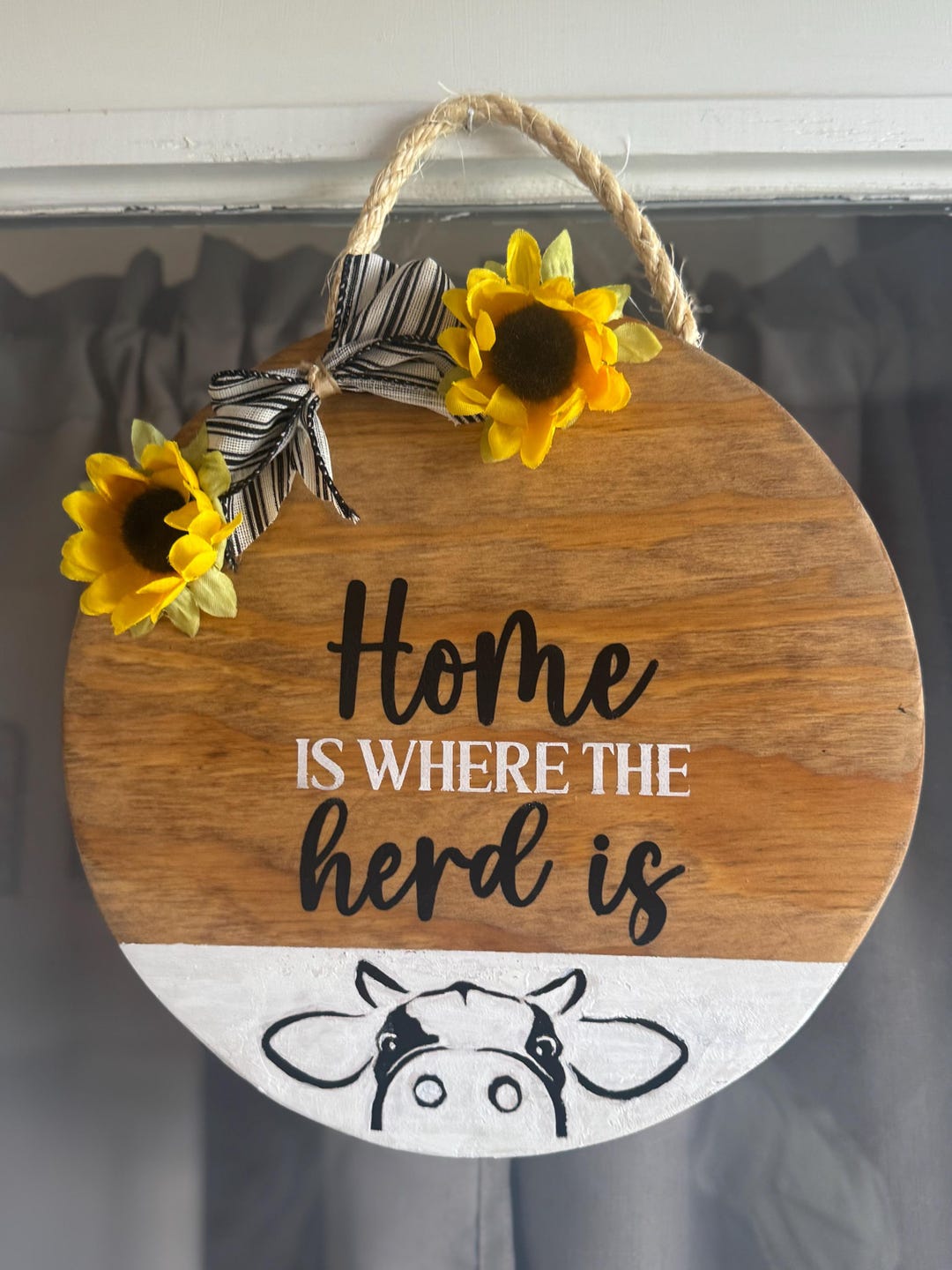 Cow Welcome to Our Herd Door Sign - Etsy