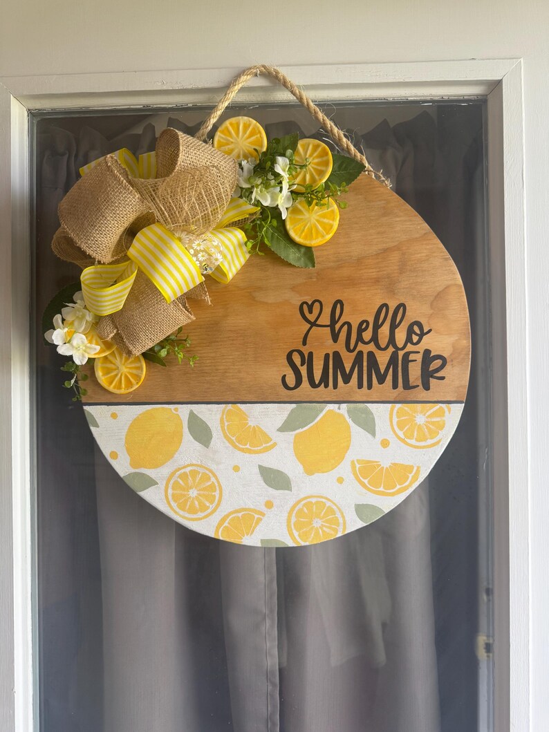Summer Lemon Door Sign (lighted) - Etsy