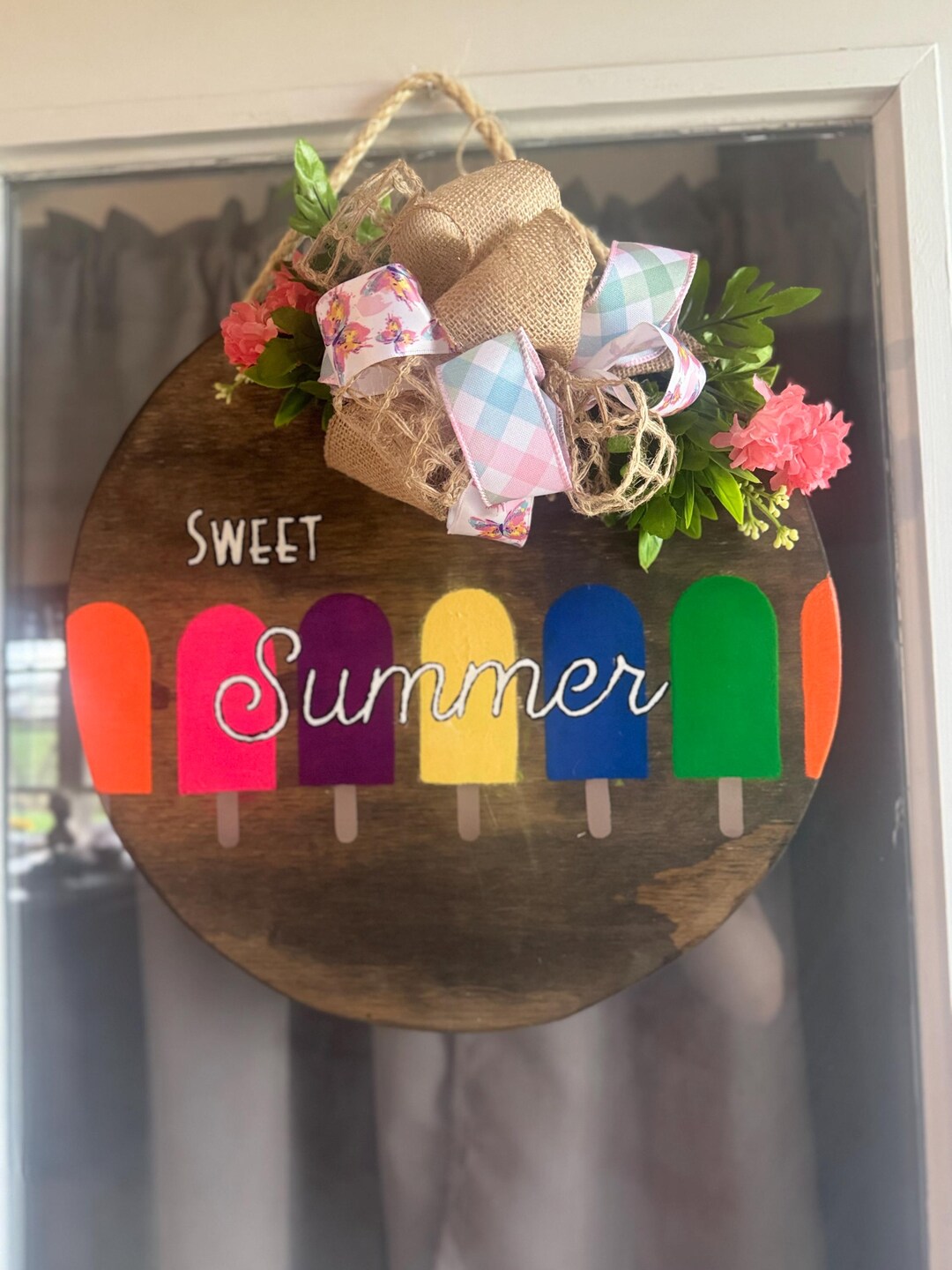 Bright Popsicle Door Sign - Etsy