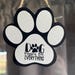 Paw Print Hand-painted Wooden Sign – Perfect for Pet Lovers’ Home Decor ...