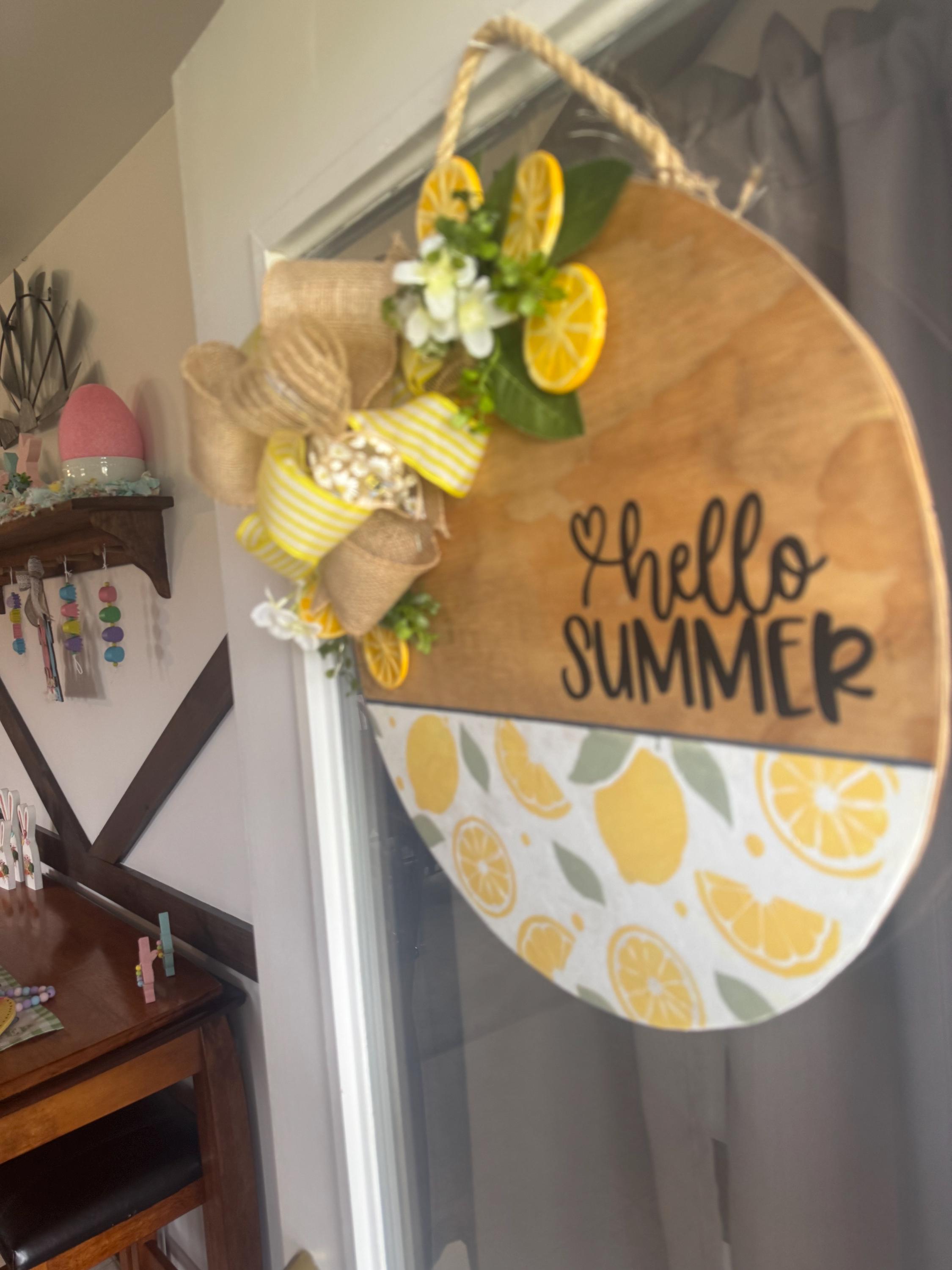 Summer Lemon Door Sign (lighted) - Etsy