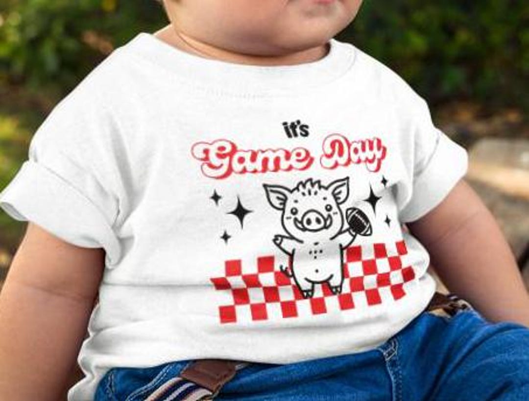 Game Day Checkered Razorback Inspired Kids T-shirt Design, SVG, PNG ...